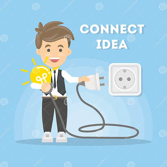 Connection of ideas. stock vector. Illustration of cooperation - 93317149