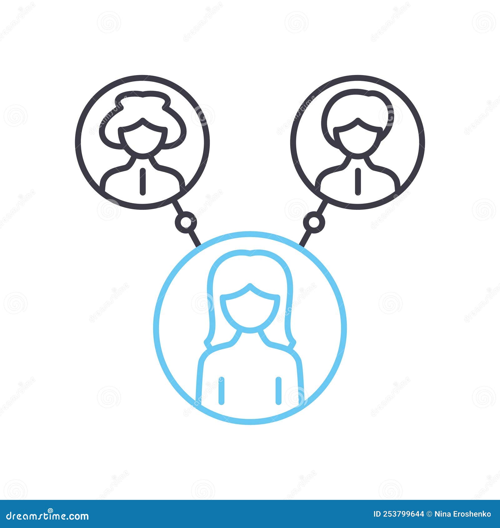 Connection Line Icon, Outline Symbol, Vector Illustration, Concept Sign ...