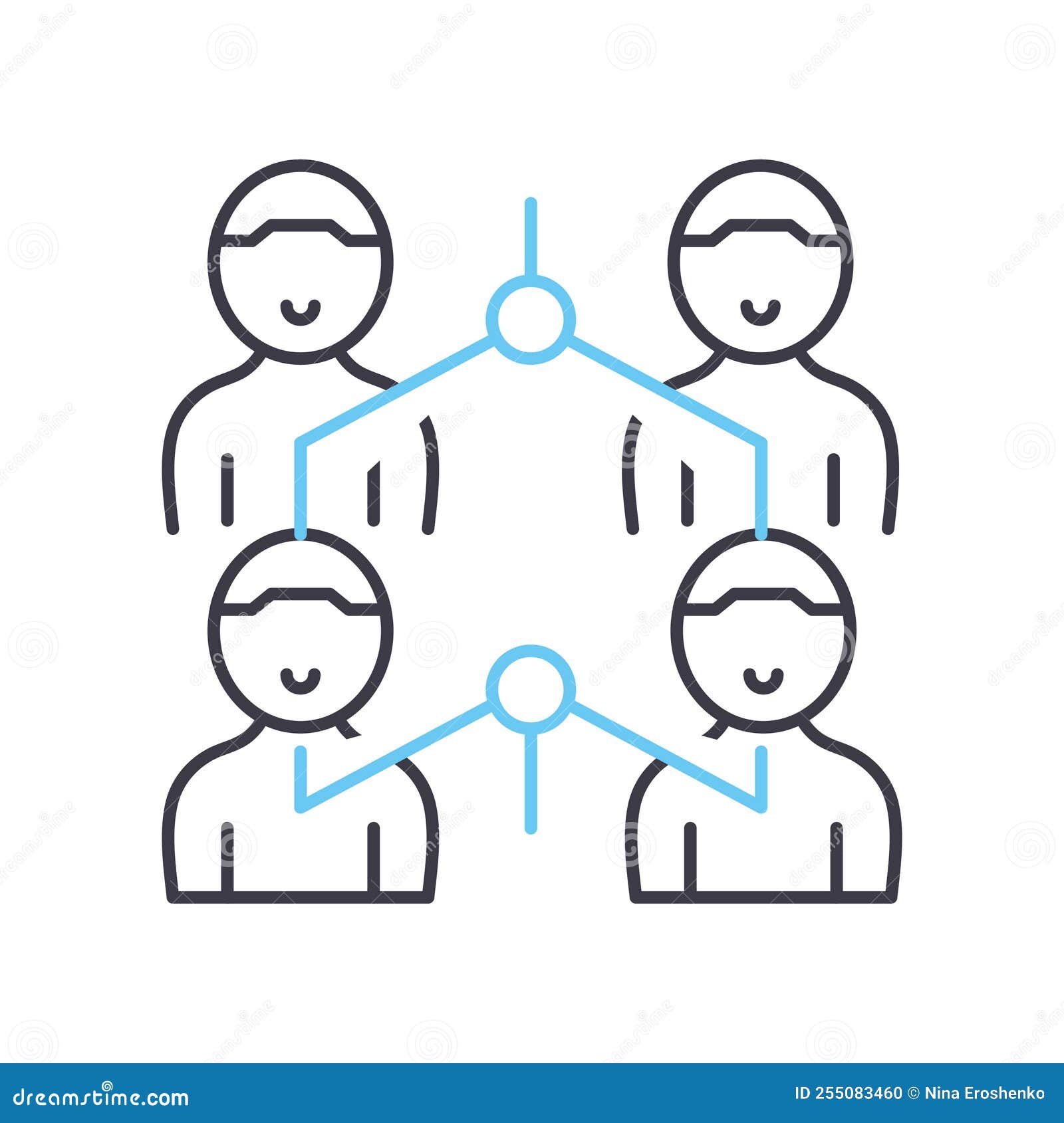 Connection Line Icon, Outline Symbol, Vector Illustration, Concept Sign ...