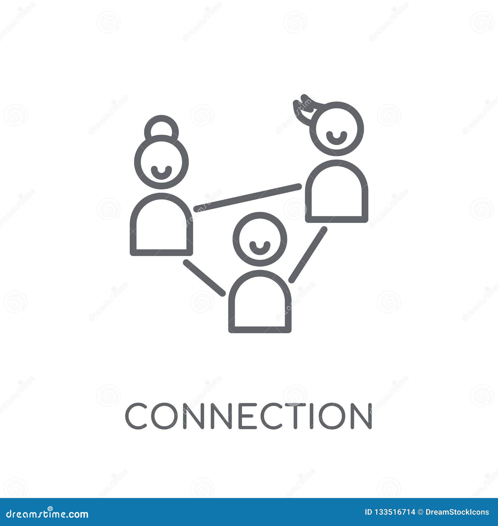 Connection Linear Icon. Modern Outline Connection Logo Concept O Stock ...