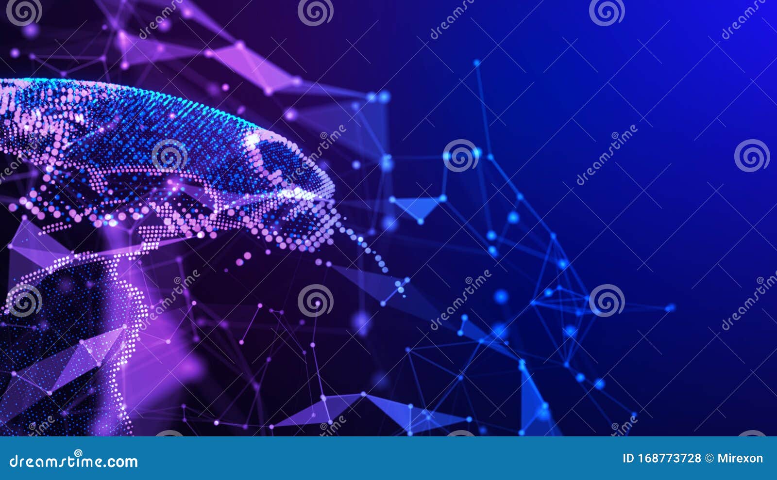 Connection Lines Around Earth Globe. Background with Light Effect ...