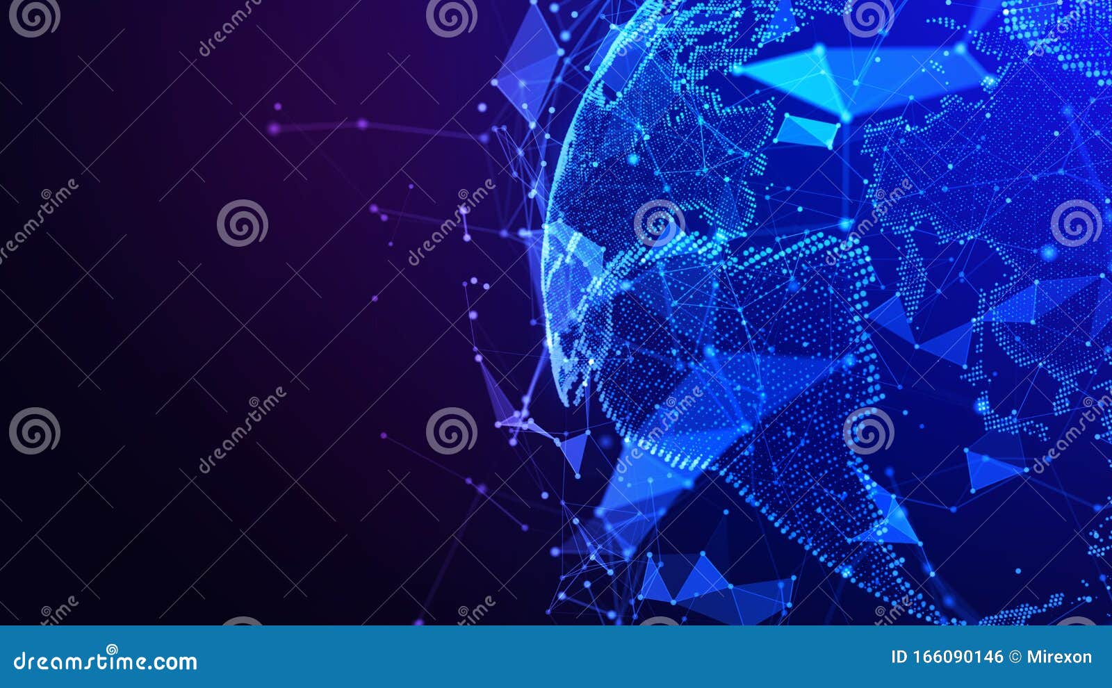 Connection Lines Around Earth Globe. Background with Light Effect ...