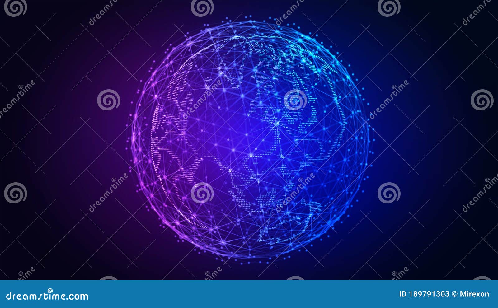 Connection Lines Around Earth Globe. Background with Light Effect ...