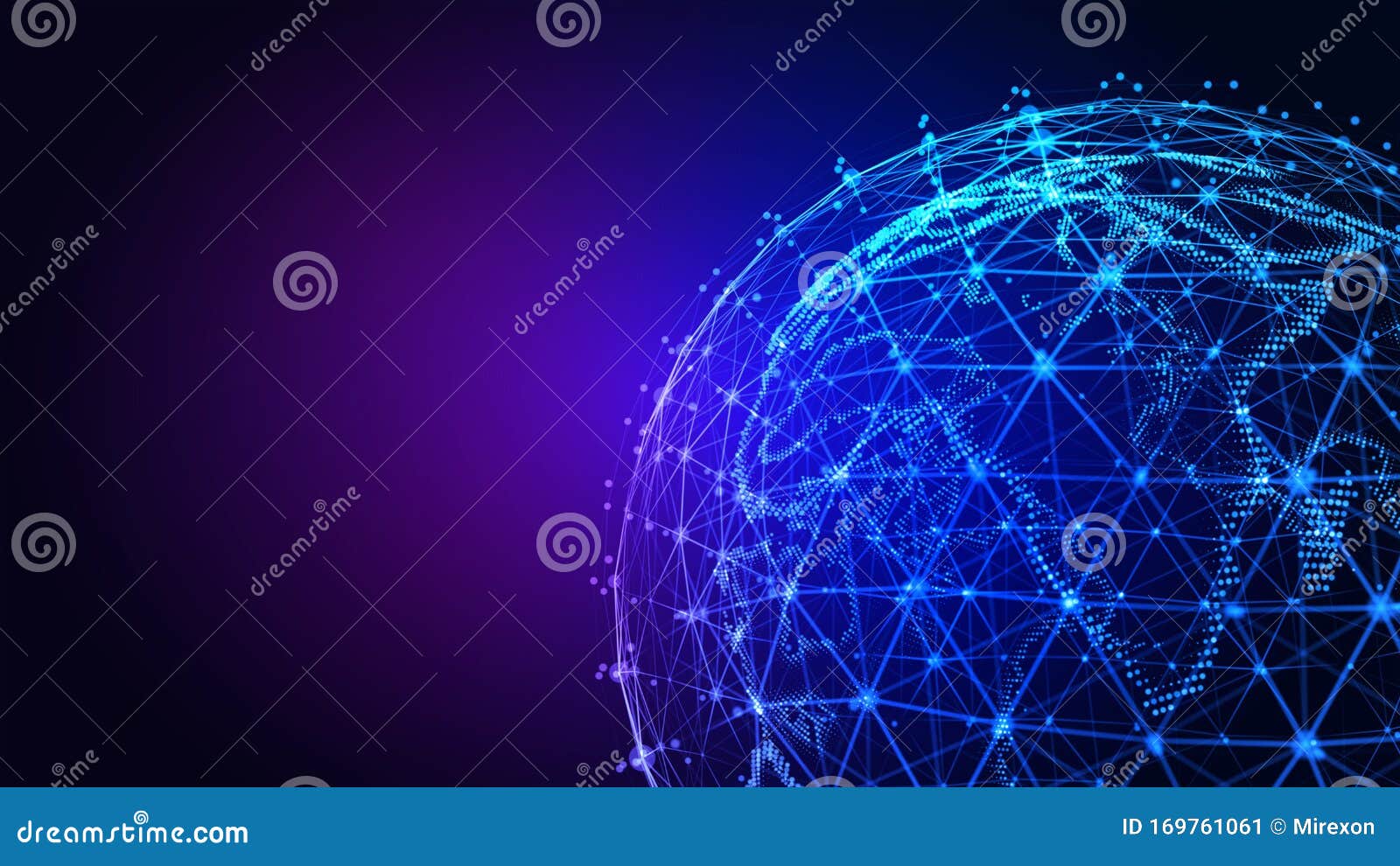 Connection Lines Globe. Background with Light Effect. Global ...
