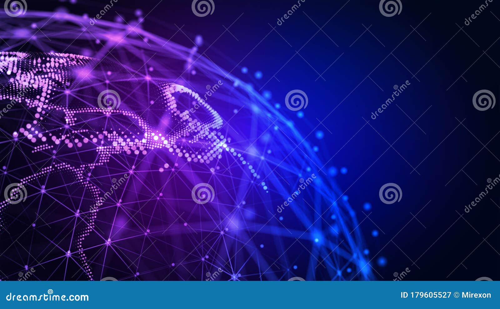 Connection Lines Globe. Background with Light Effect. Global ...