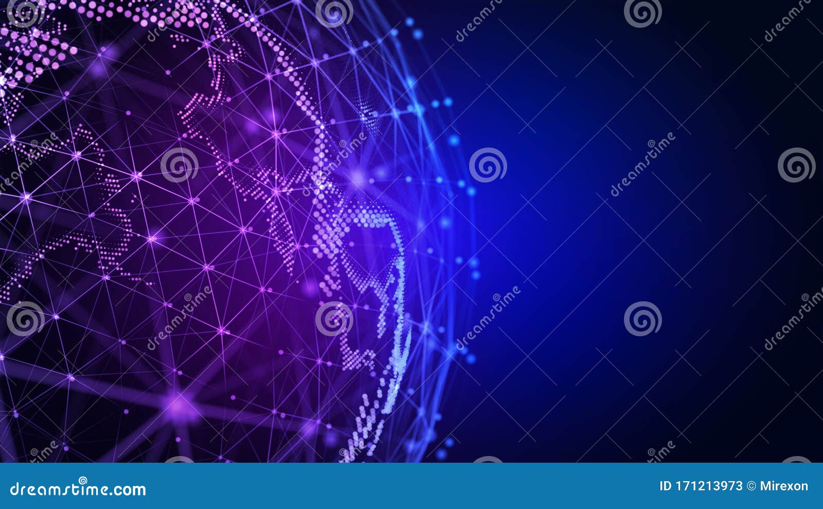 Connection Lines Globe. Background with Light Effect. Global ...