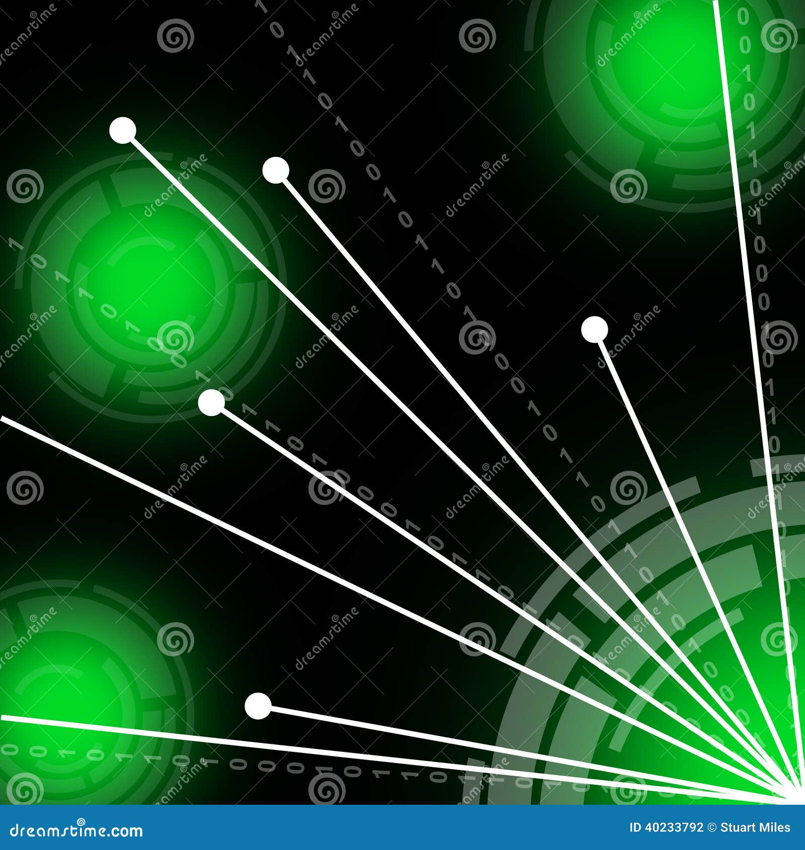 Connection Links Background Shows Internet and Stock Illustration ...