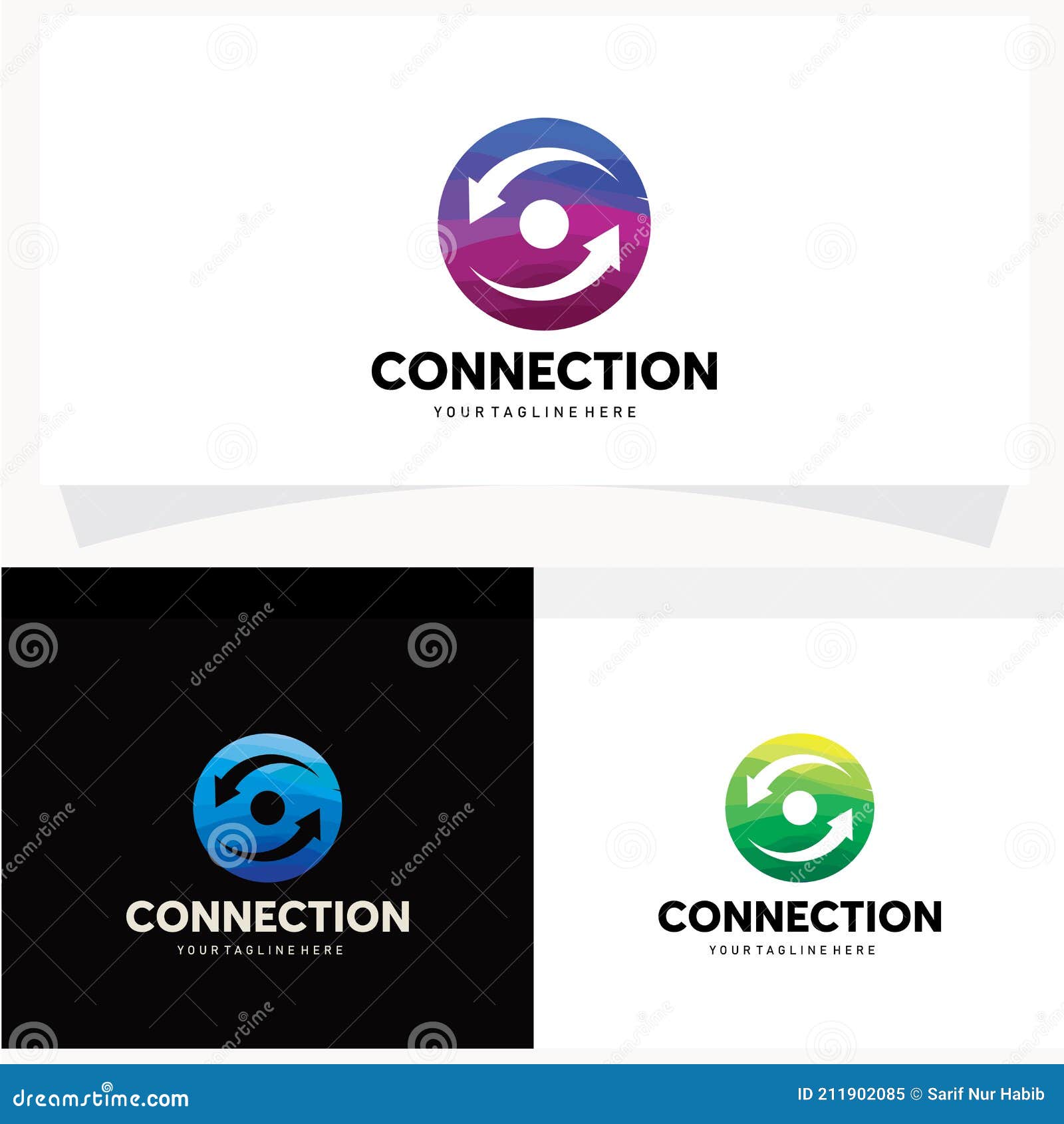 Connection Logo Design Template Stock Vector - Illustration of linkage ...