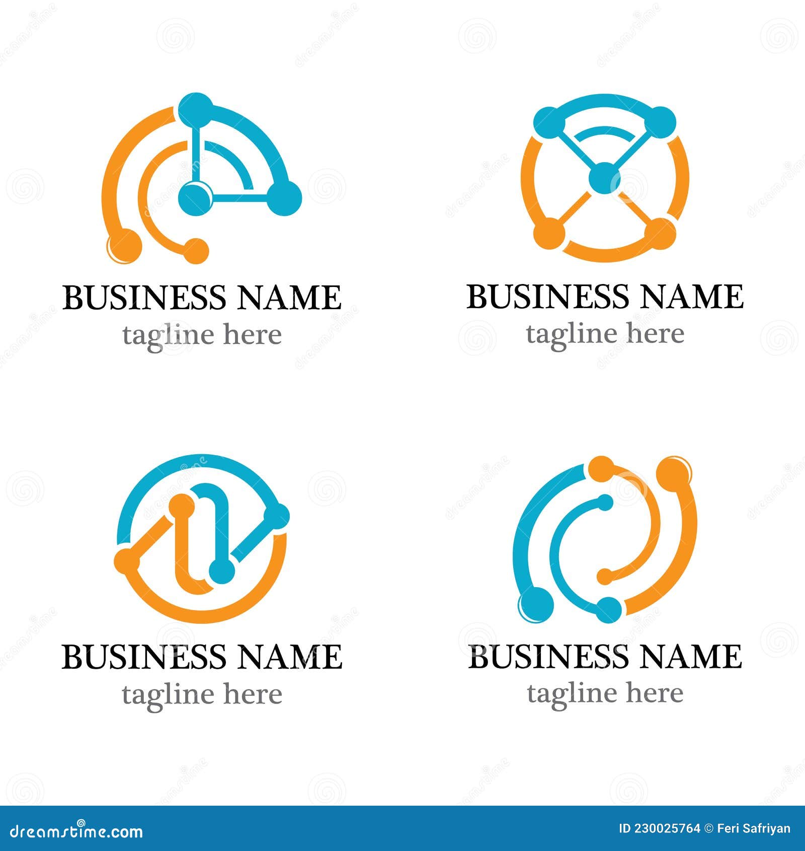 Connection logo icon set stock vector. Illustration of network - 230025764