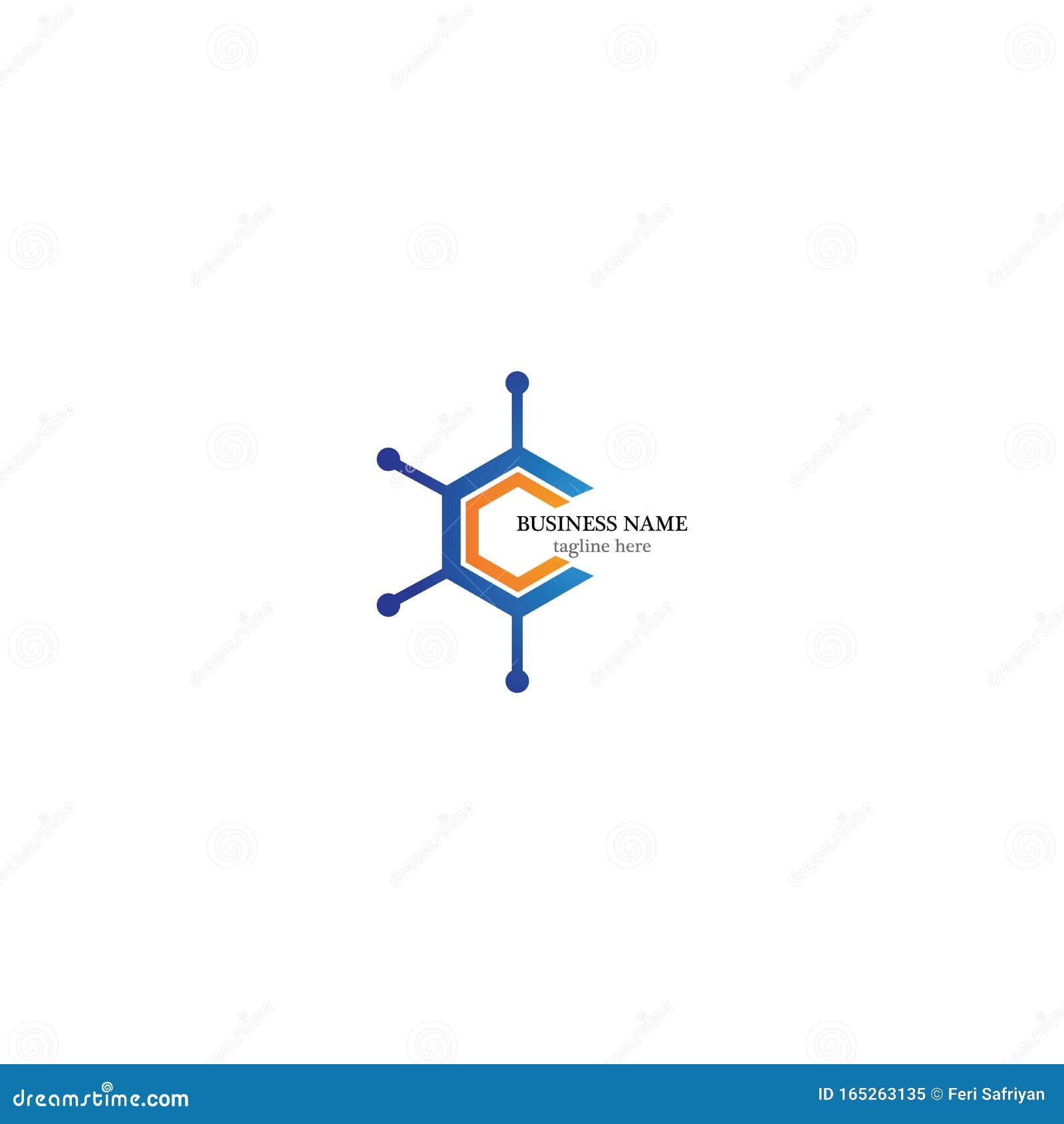 Connection logo vector stock vector. Illustration of hexagon - 165263135