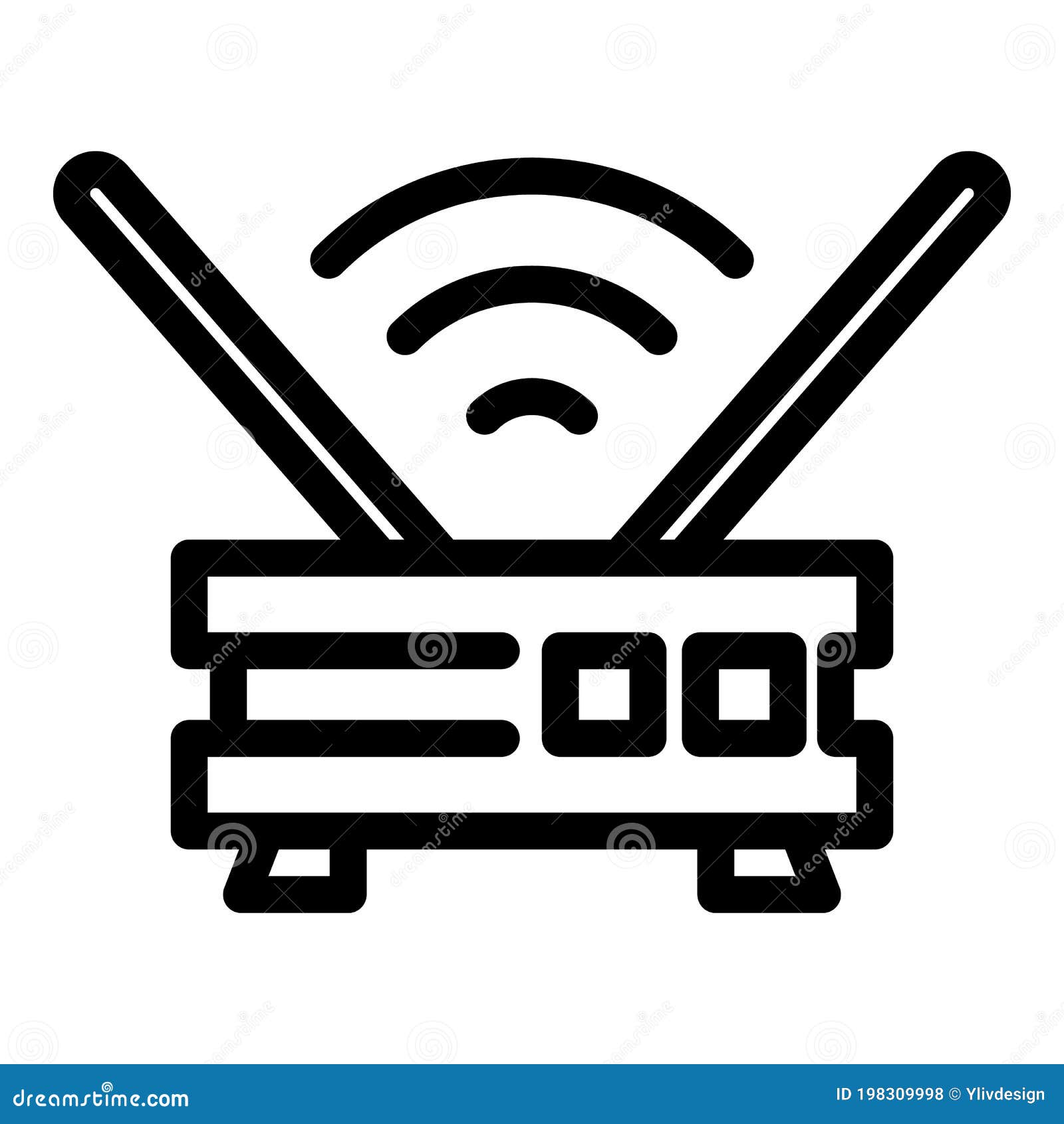 Connection Modem Icon, Outline Style Stock Vector - Illustration of ...