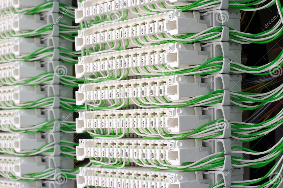 Connection Modules with Jumper Wires Stock Photo - Image of grey, phone ...