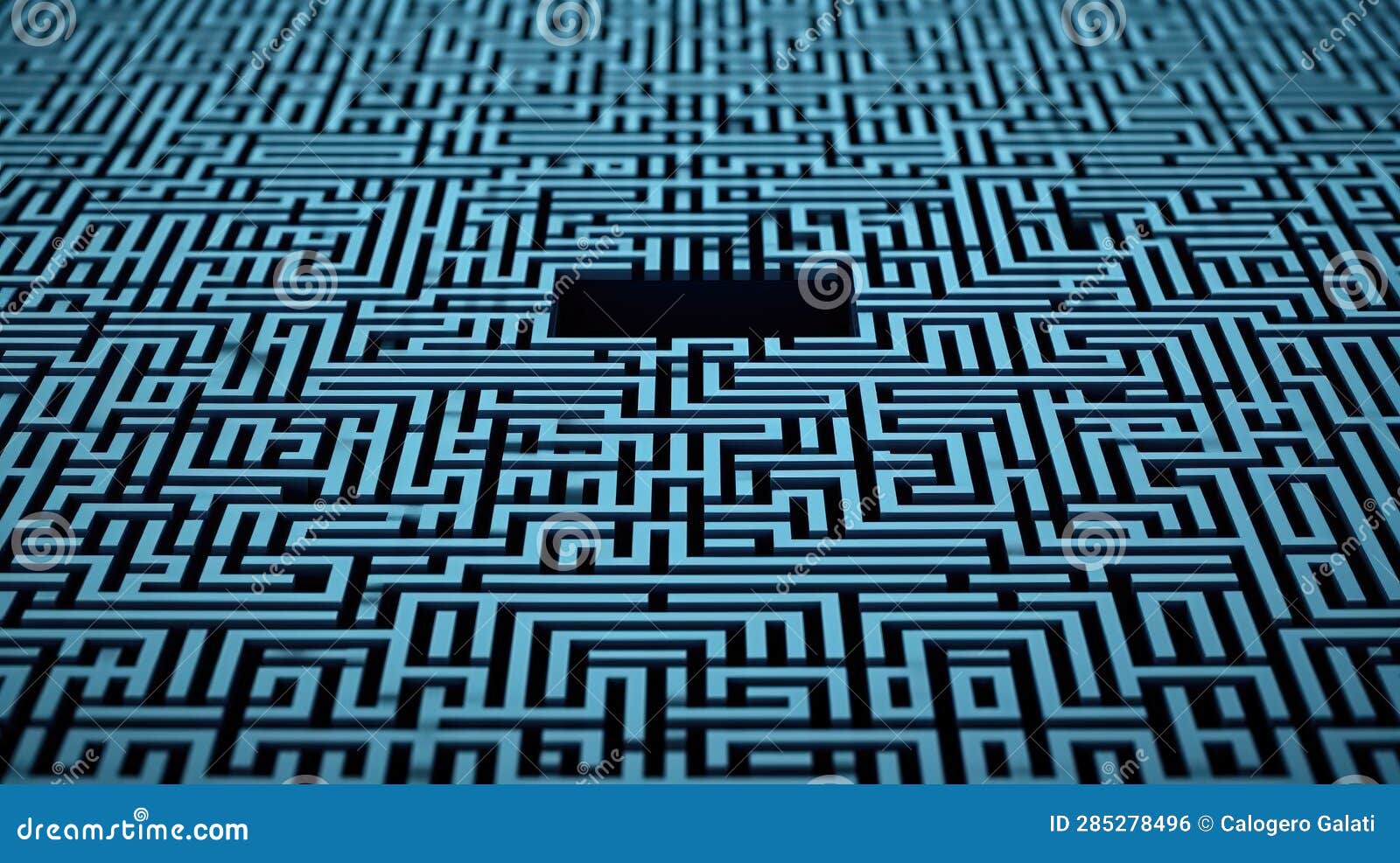 A Connection Network Illustration in a Labyrinth Style, Neon Lights ...