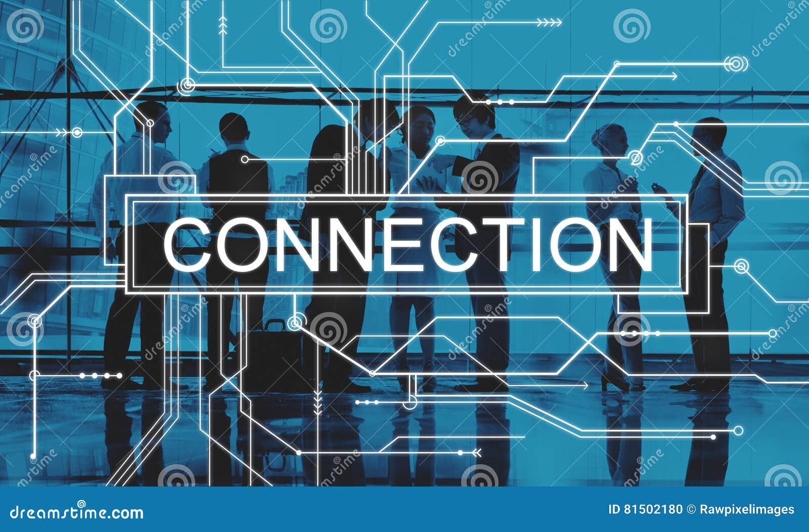 Connection Network Online Social Media Circuit Board Concept Stock ...