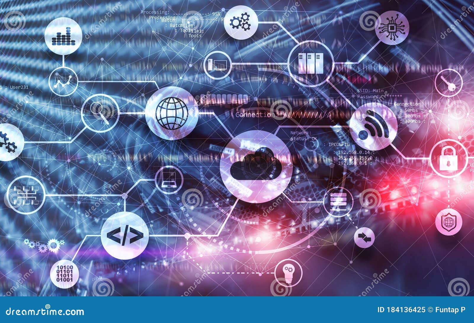 Connection Network Project . Mixed Media Graphics on Virtual Screen ...