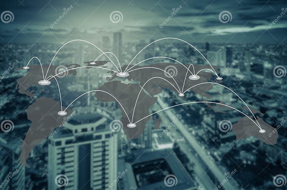 Connection and Network System Concept Stock Image - Image of ...