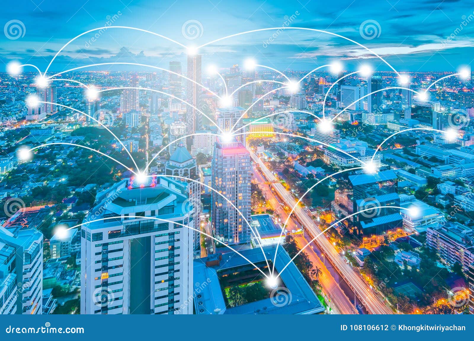 Connection and Network System Concept Stock Photo - Image of connecting ...