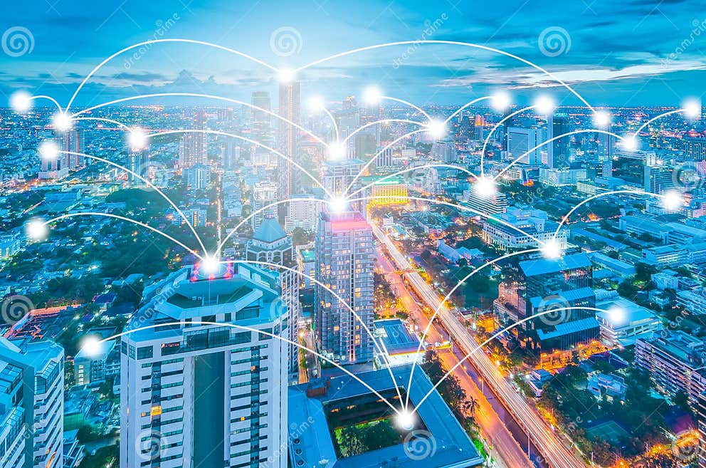 Connection and Network System Concept Stock Photo - Image of connecting ...