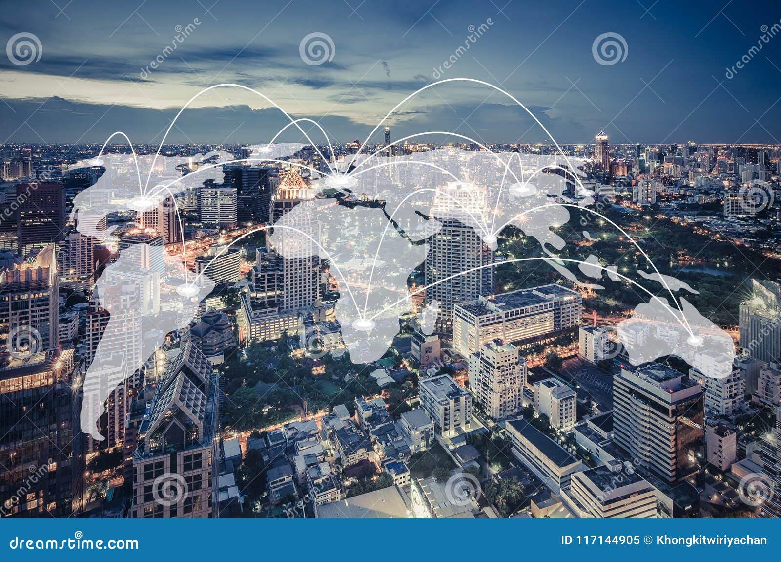 Connection and Network System Stock Illustration - Illustration of ...