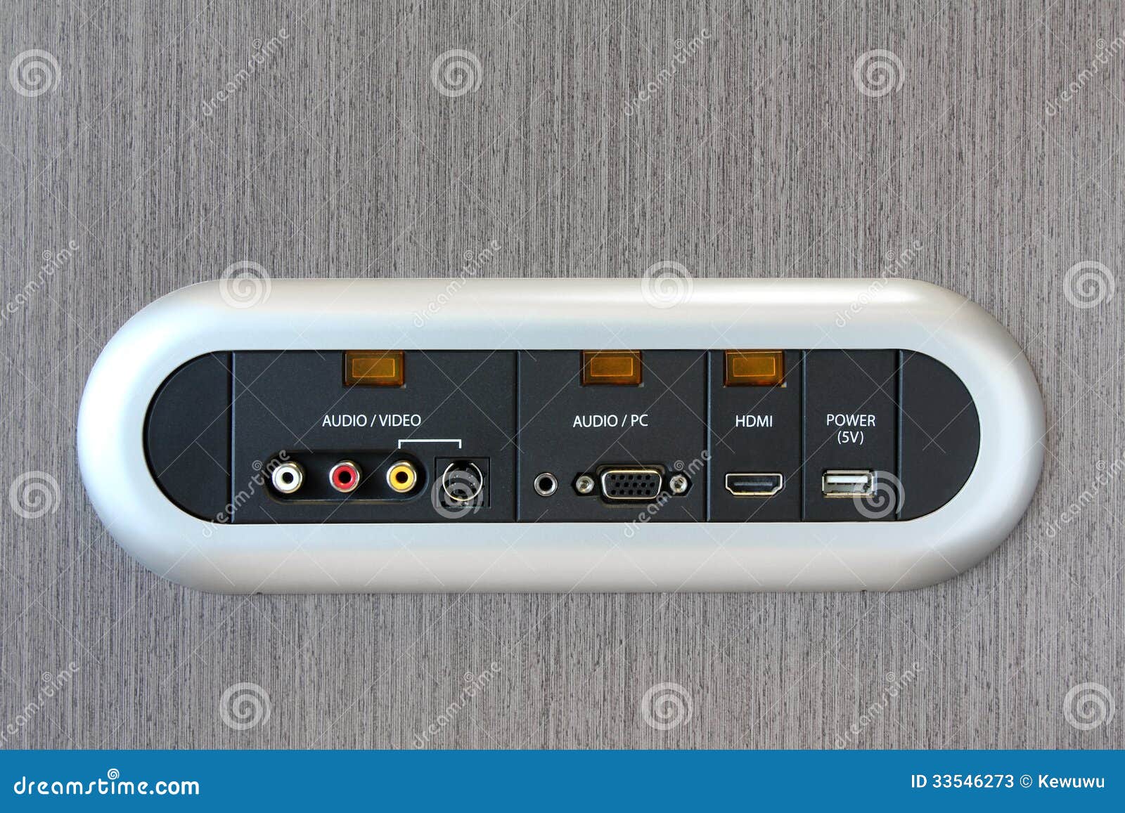 Connection Panel at the Hotel Stock Image - Image of audio ...