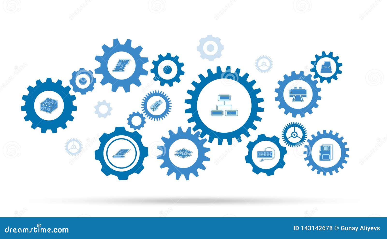 Connection PC Icon. from Computer Parts Set Stock Illustration ...