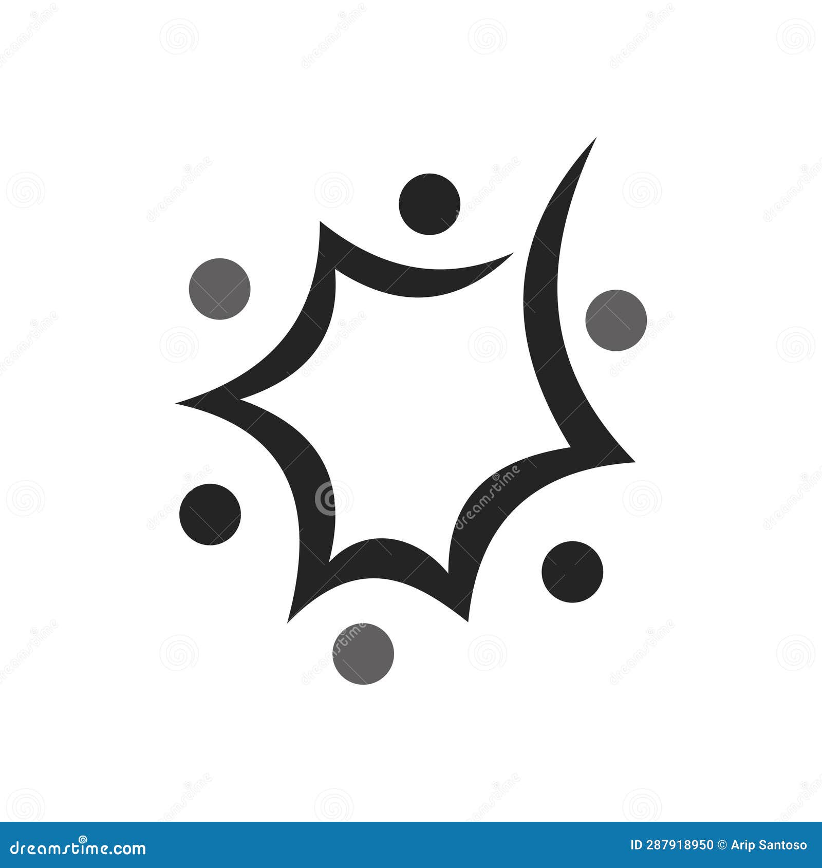 Connection People Logo Template Isolated. Brand Identity. Icon Abstract ...