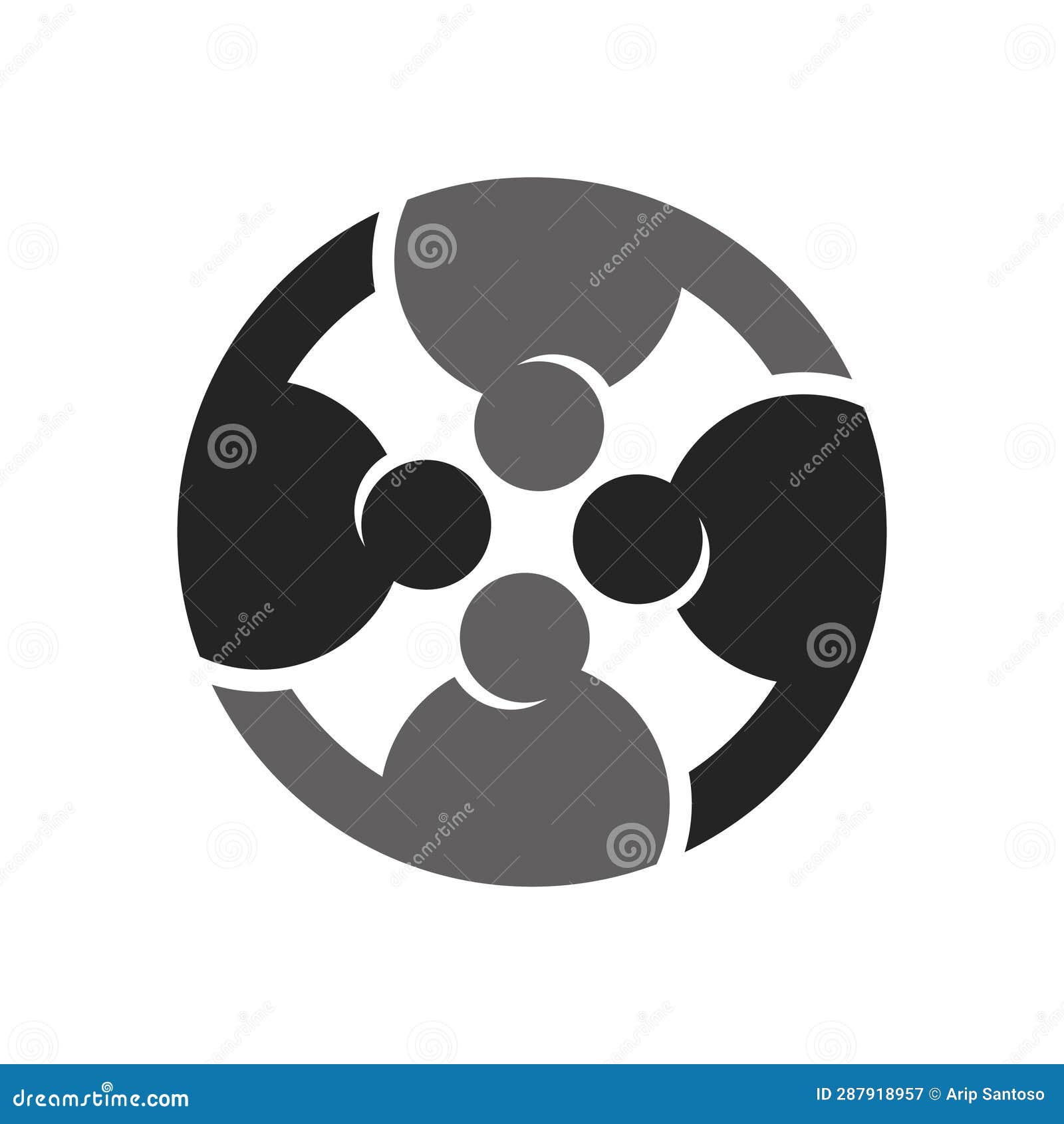 Connection People Logo Template Isolated. Brand Identity. Icon Abstract ...