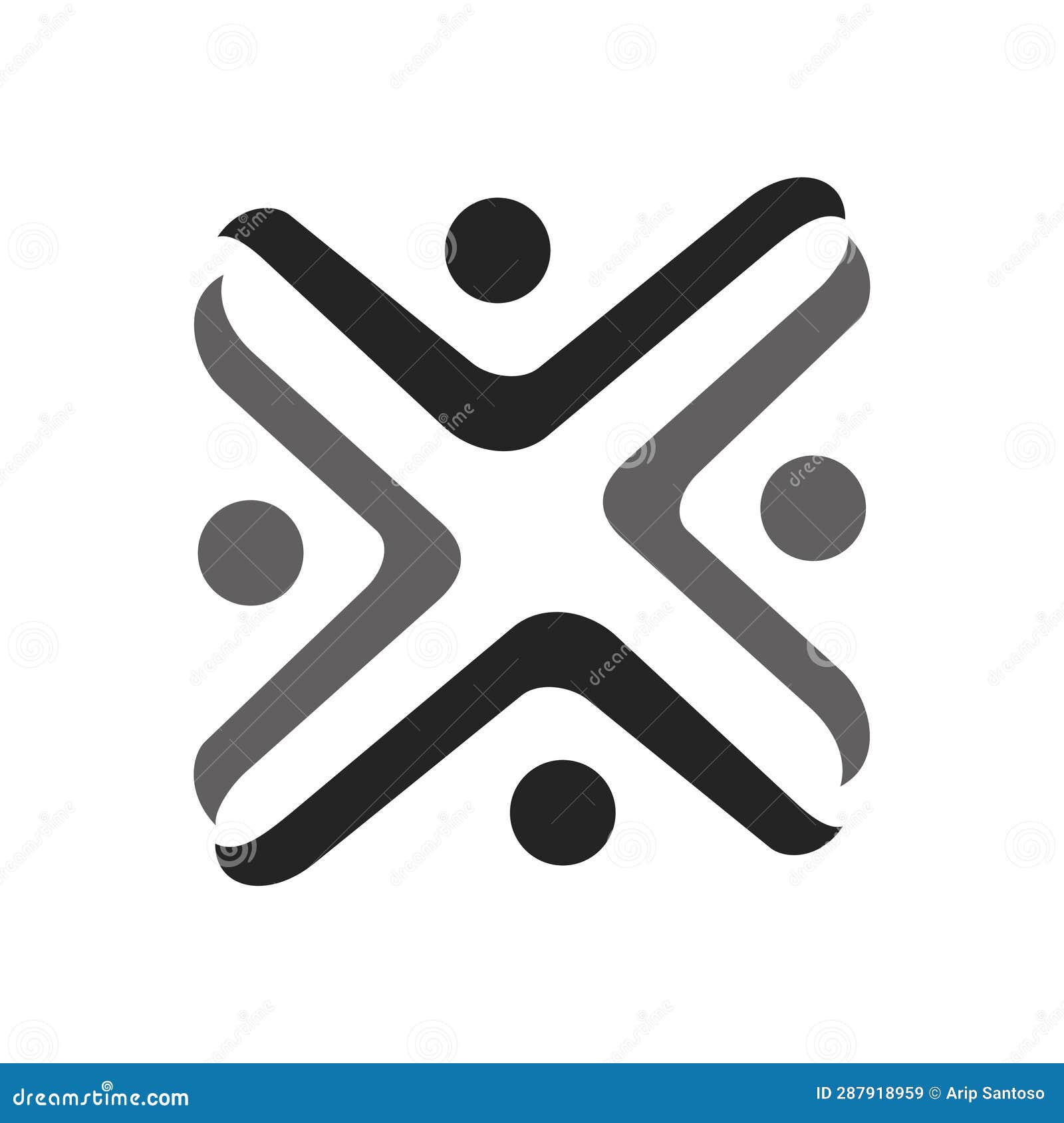 Connection People Logo Template Isolated. Brand Identity. Icon Abstract ...