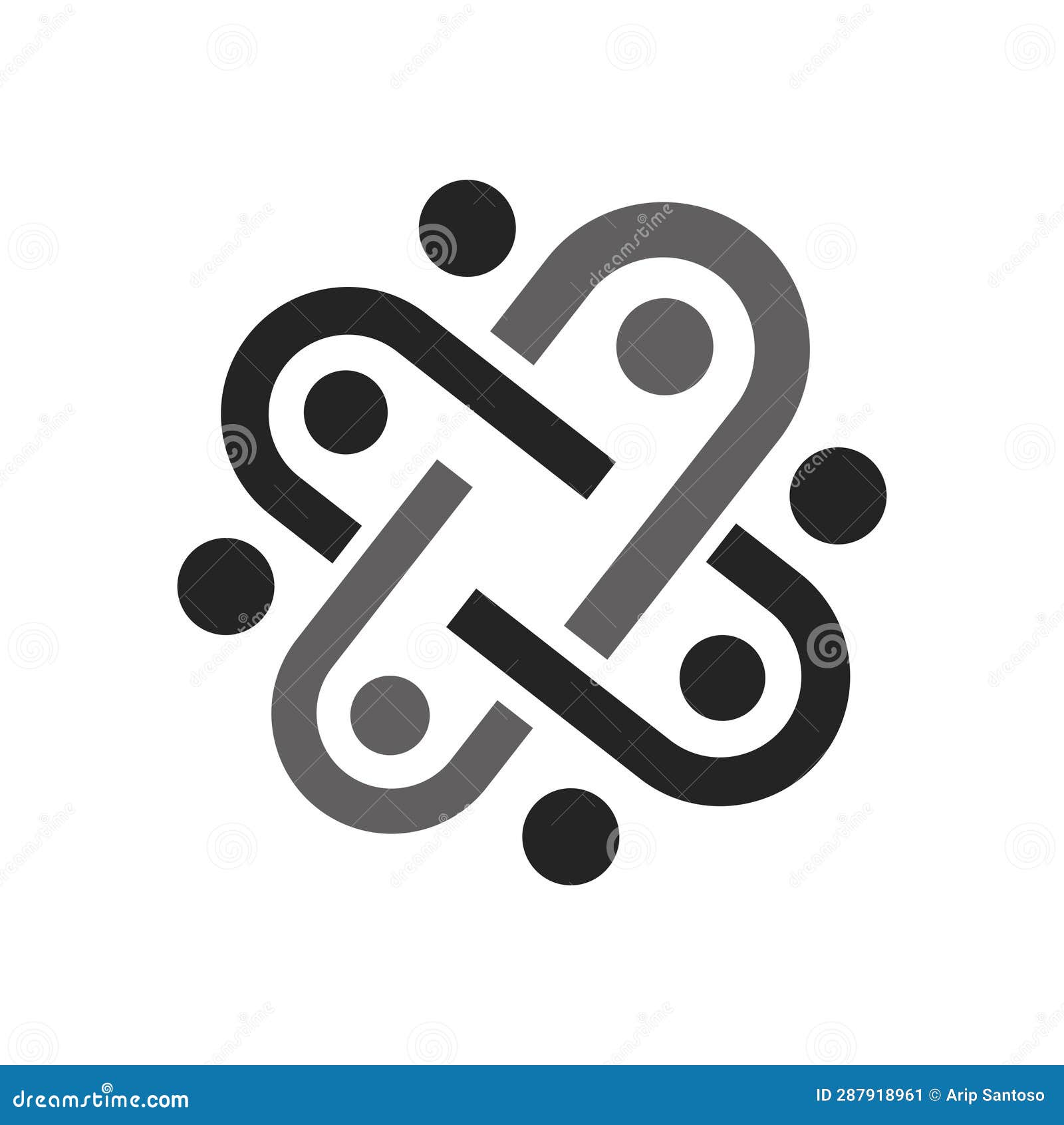 Connection People Logo Template Isolated. Brand Identity. Icon Abstract ...