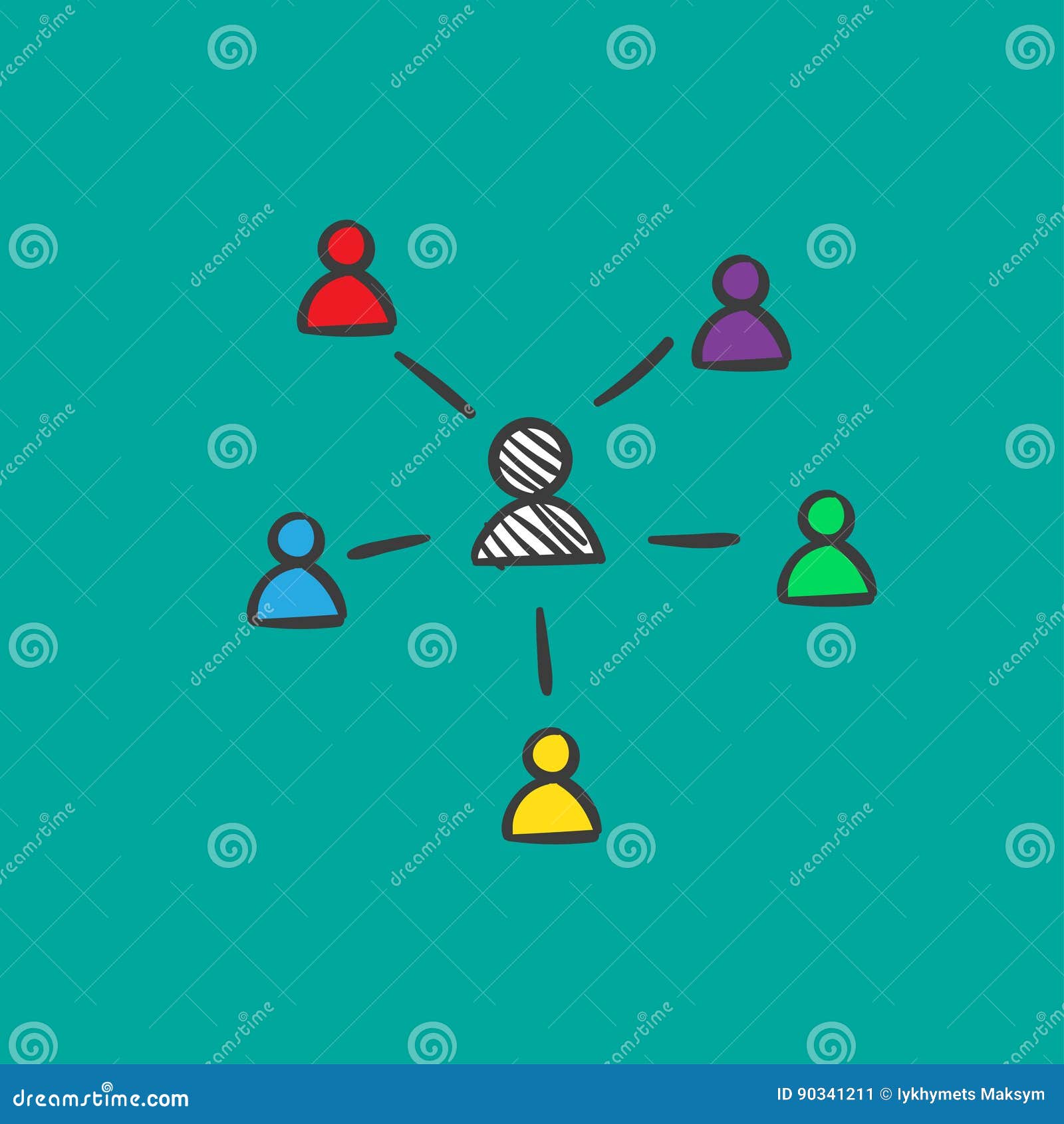 Connection people stock illustration. Illustration of cooperation ...