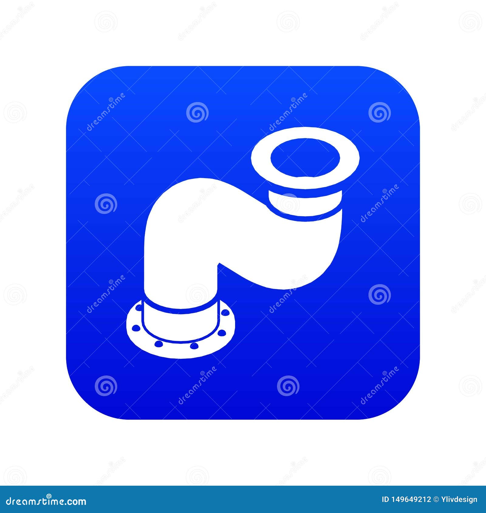 Connection Pipe Icon Blue Vector Stock Vector - Illustration of ...