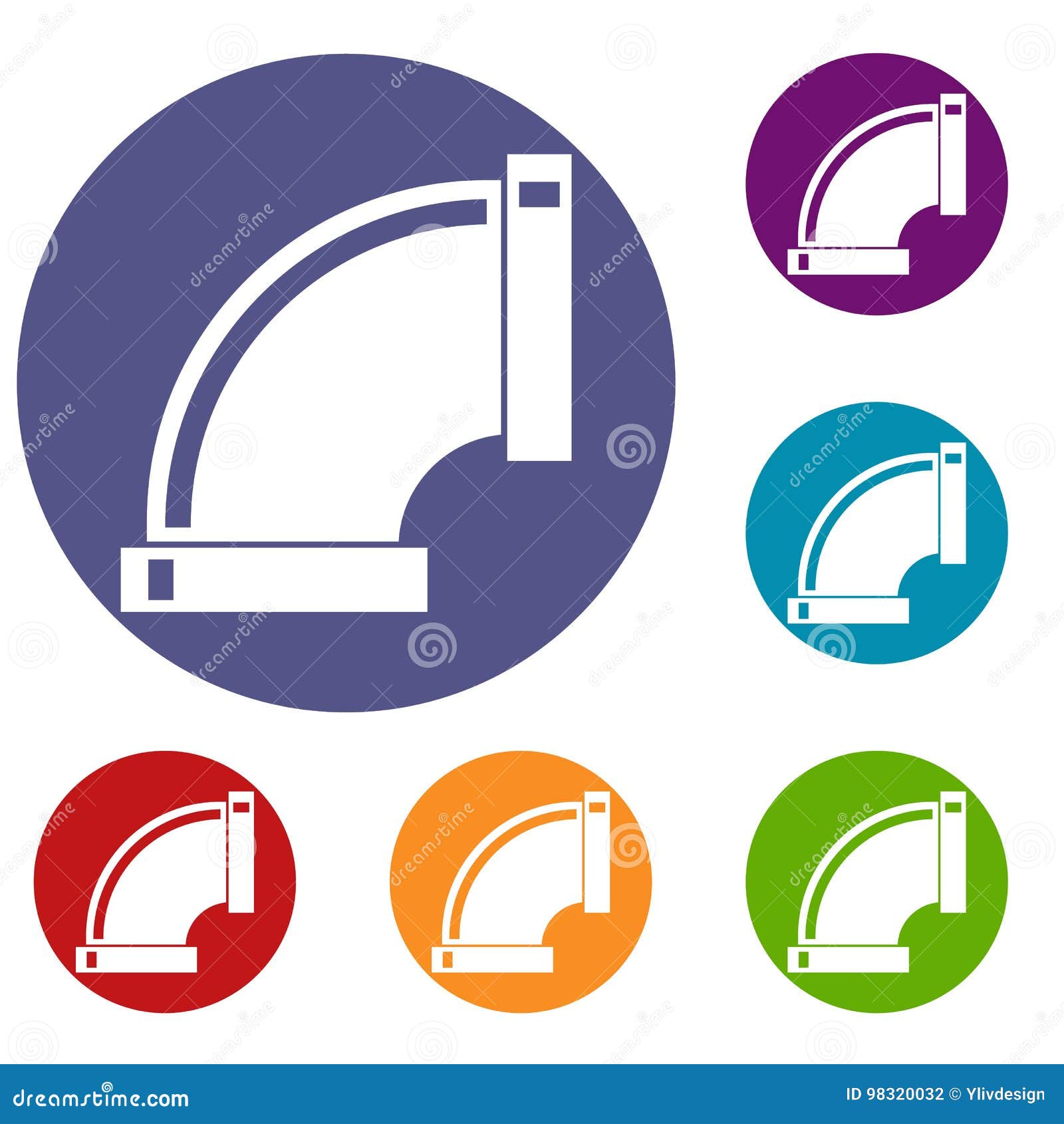 Connection pipes icons set stock vector. Illustration of conduit - 98320032