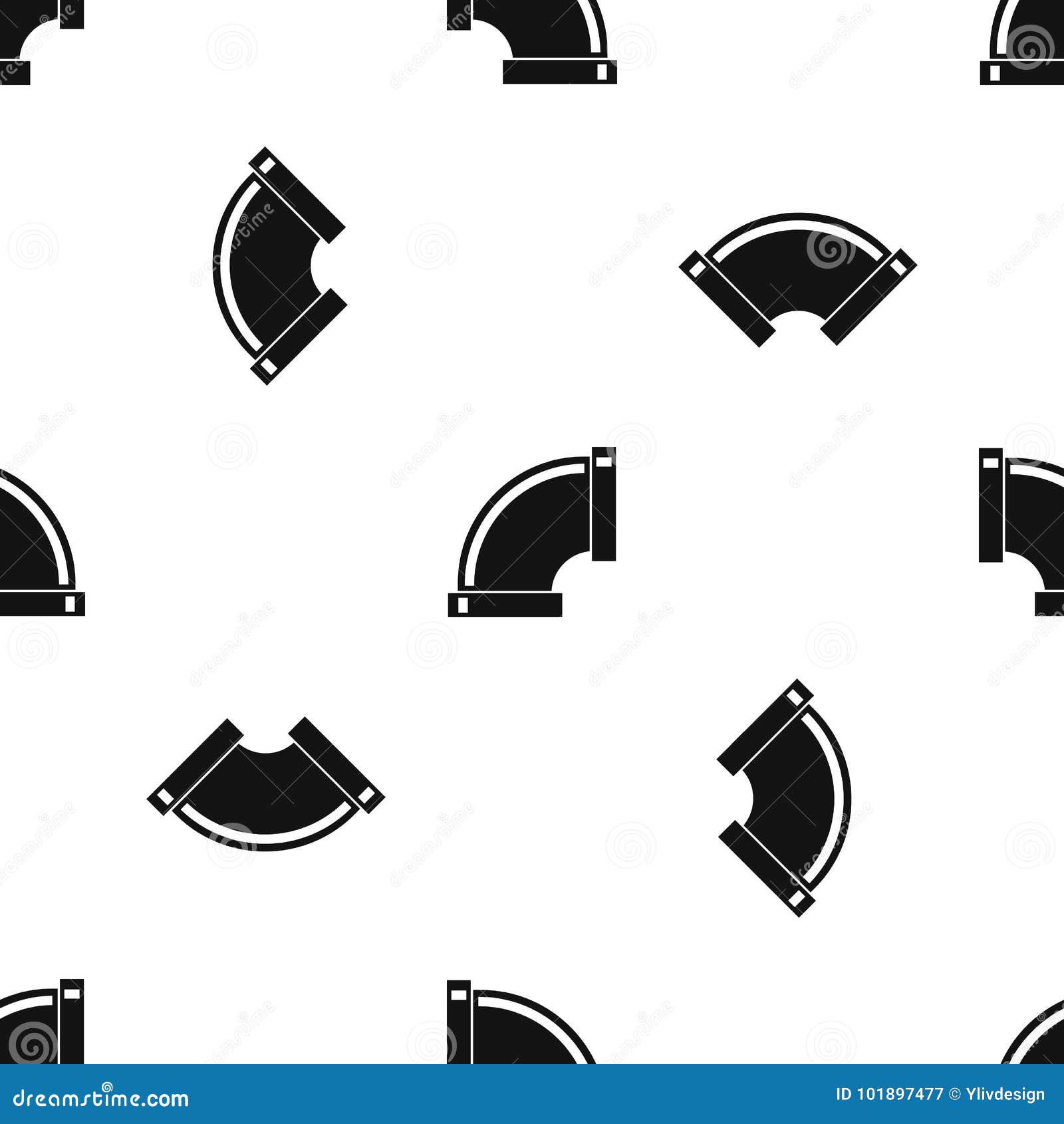 Connection Pipes Pattern Seamless Black Stock Vector - Illustration of ...