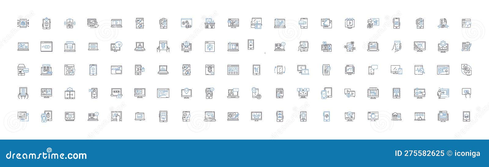 Connection Point Line Icons Collection. Interface, Junction, Meeting ...