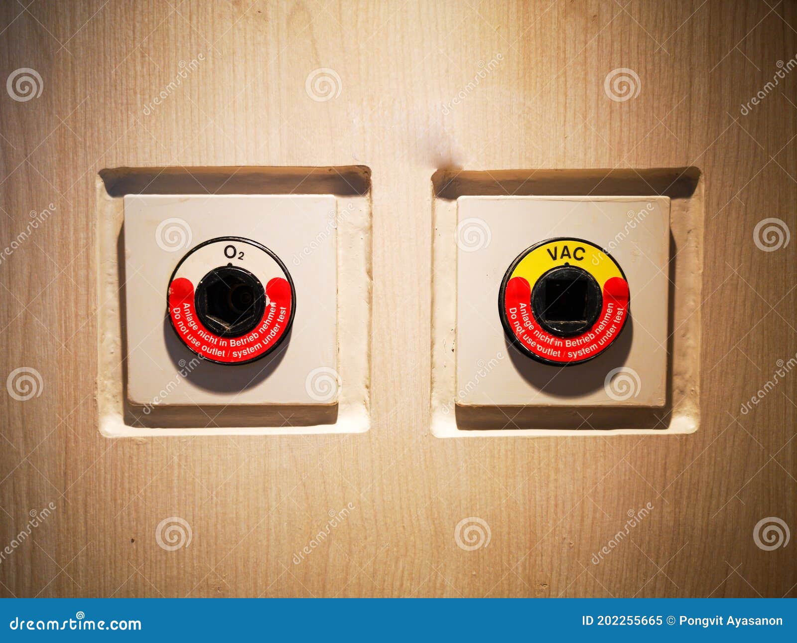 Connection Point Of The Oxygen And Vacuum Flow Regulator For Suction On ...