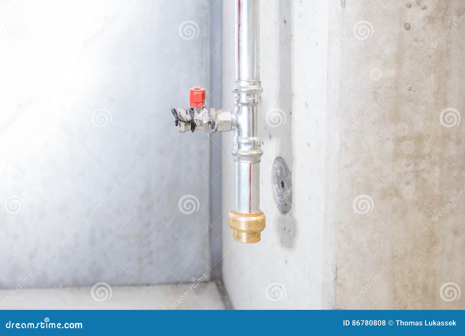 Connection Point of an Sprinkler System Stock Photo - Image of room ...