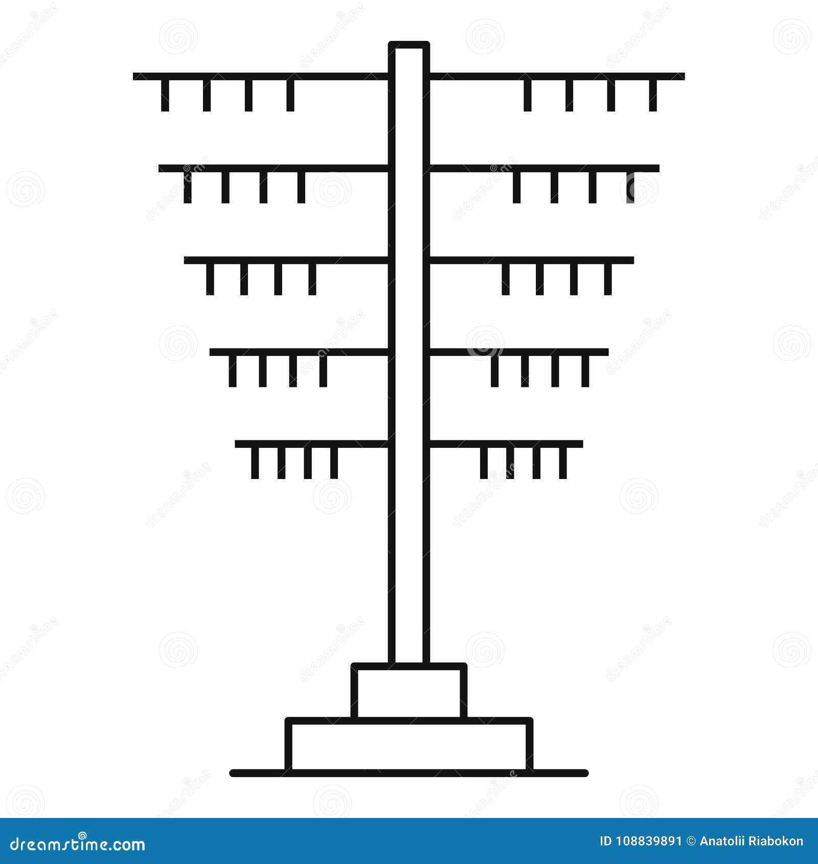 Connection Pole Icon, Outline Style Stock Vector - Illustration of ...