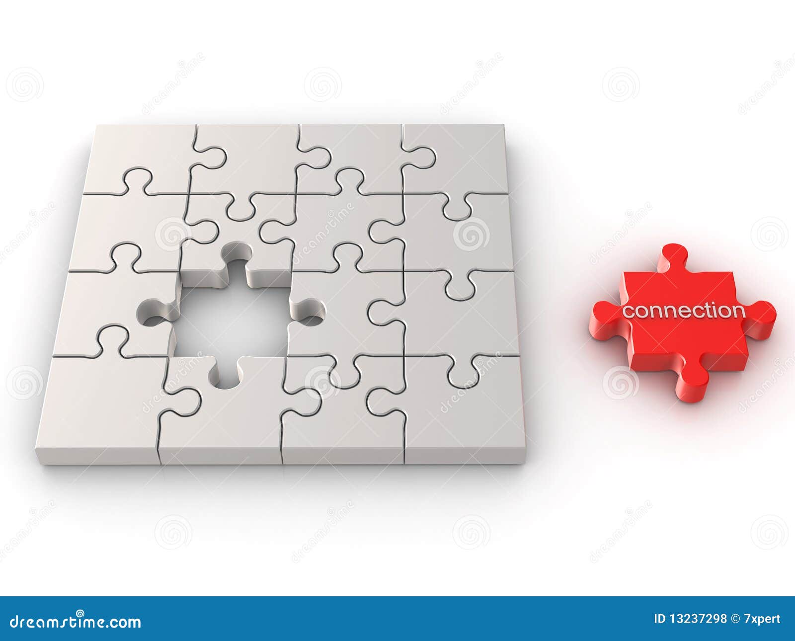 Connection puzzle concept stock illustration. Illustration of success ...