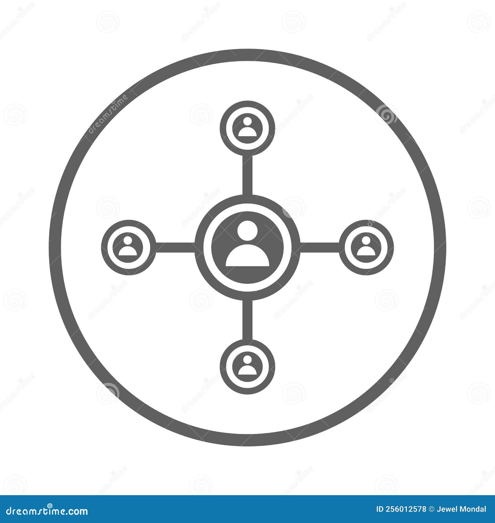 Connection, Relationship, Teamwork Icon. Rounded Gray Vector Sketch ...