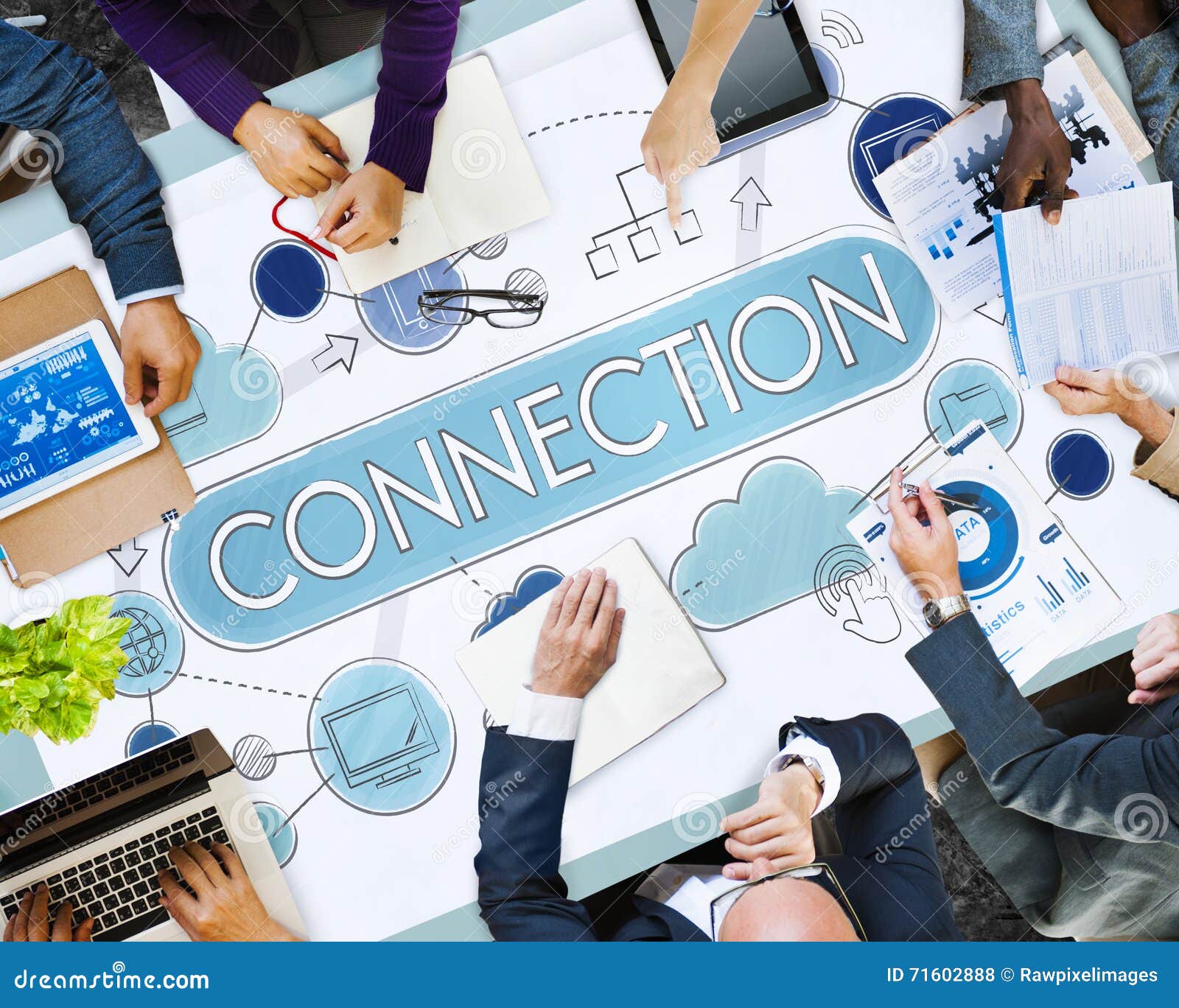 Connection Relationship Togetherness Social Networking Concept Stock ...
