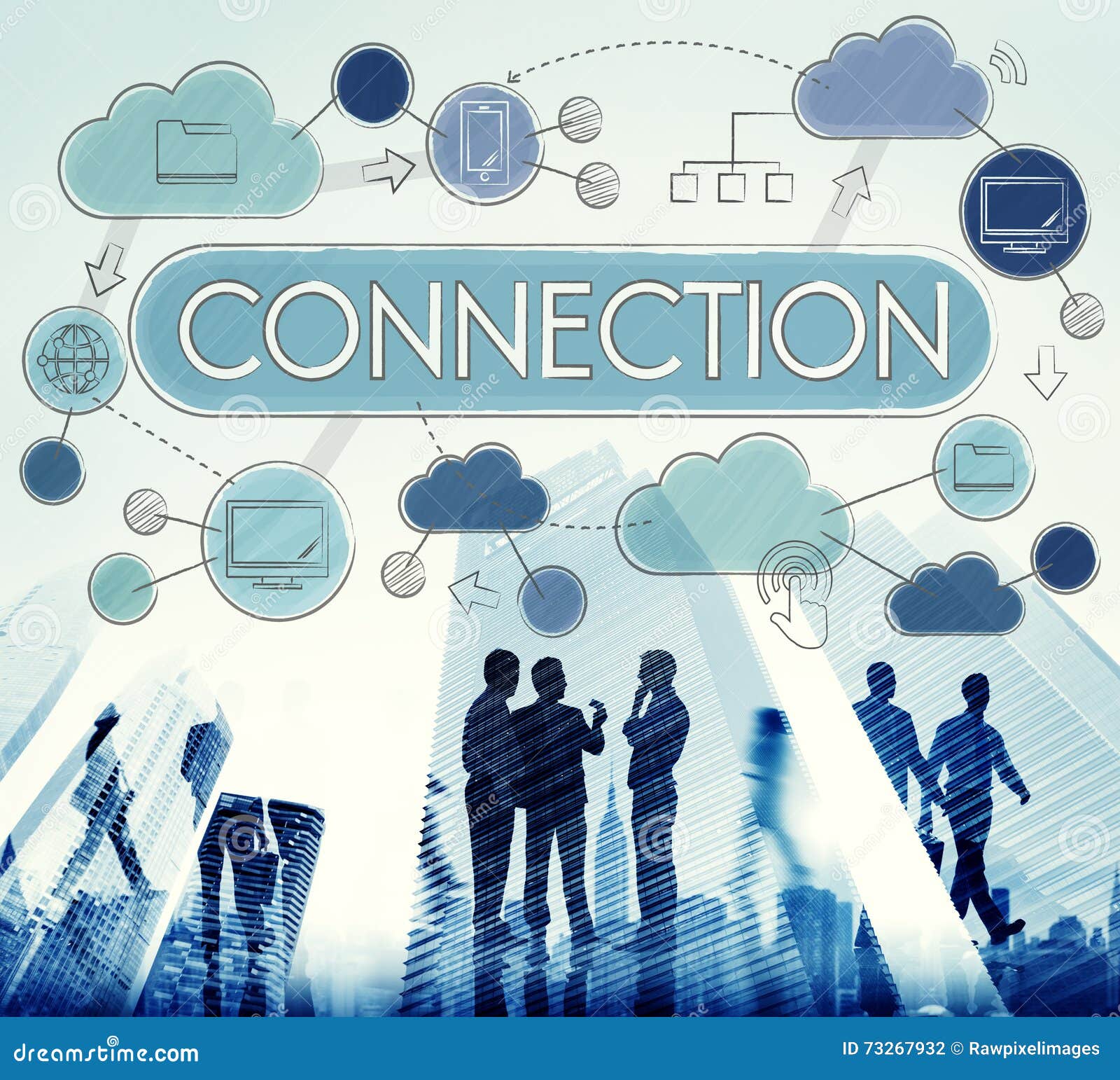 Connection Relationship Togetherness Social Networking Concept Stock ...