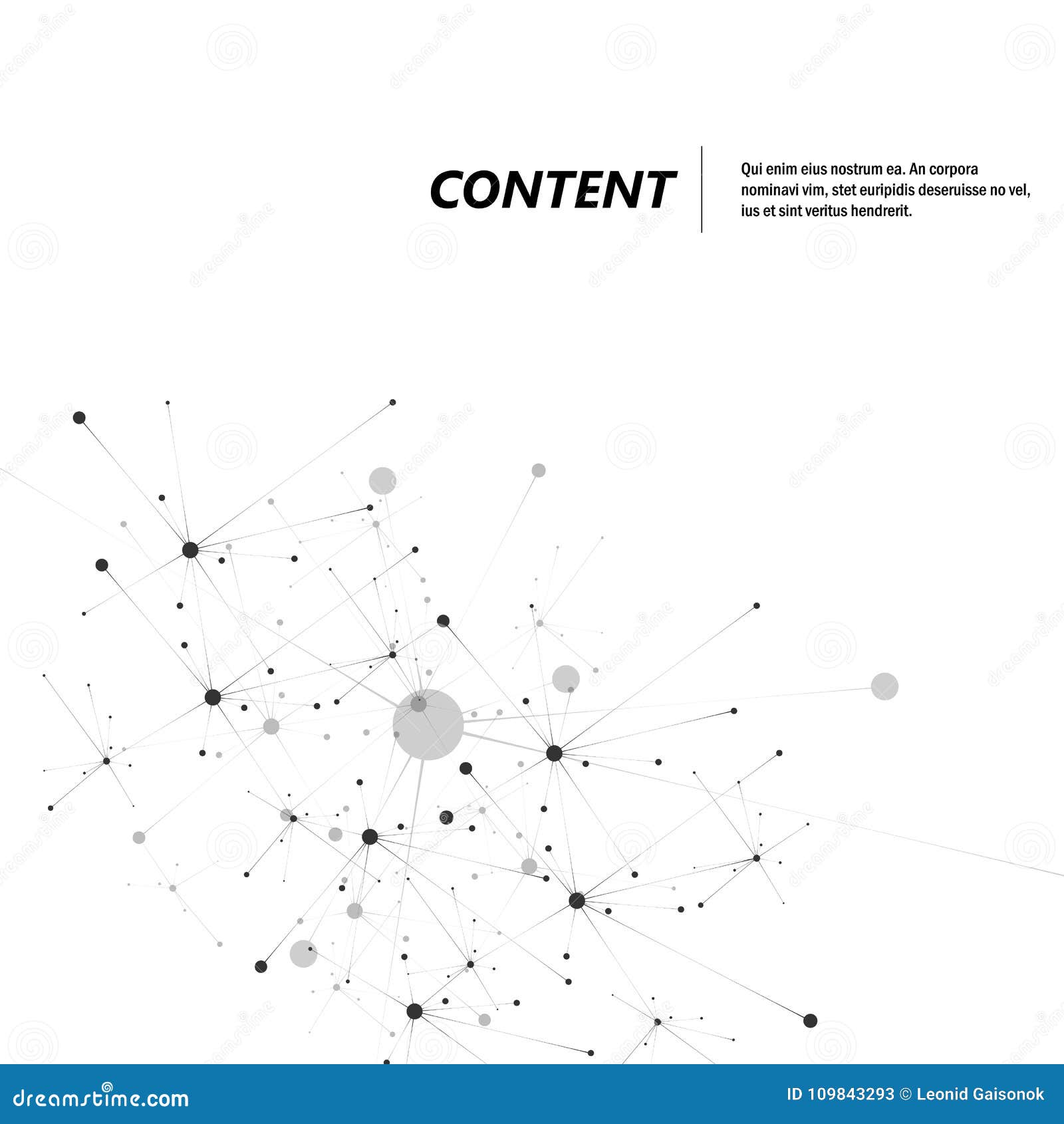 Connection Science Molecule Background with Lines and Dots Stock Vector ...