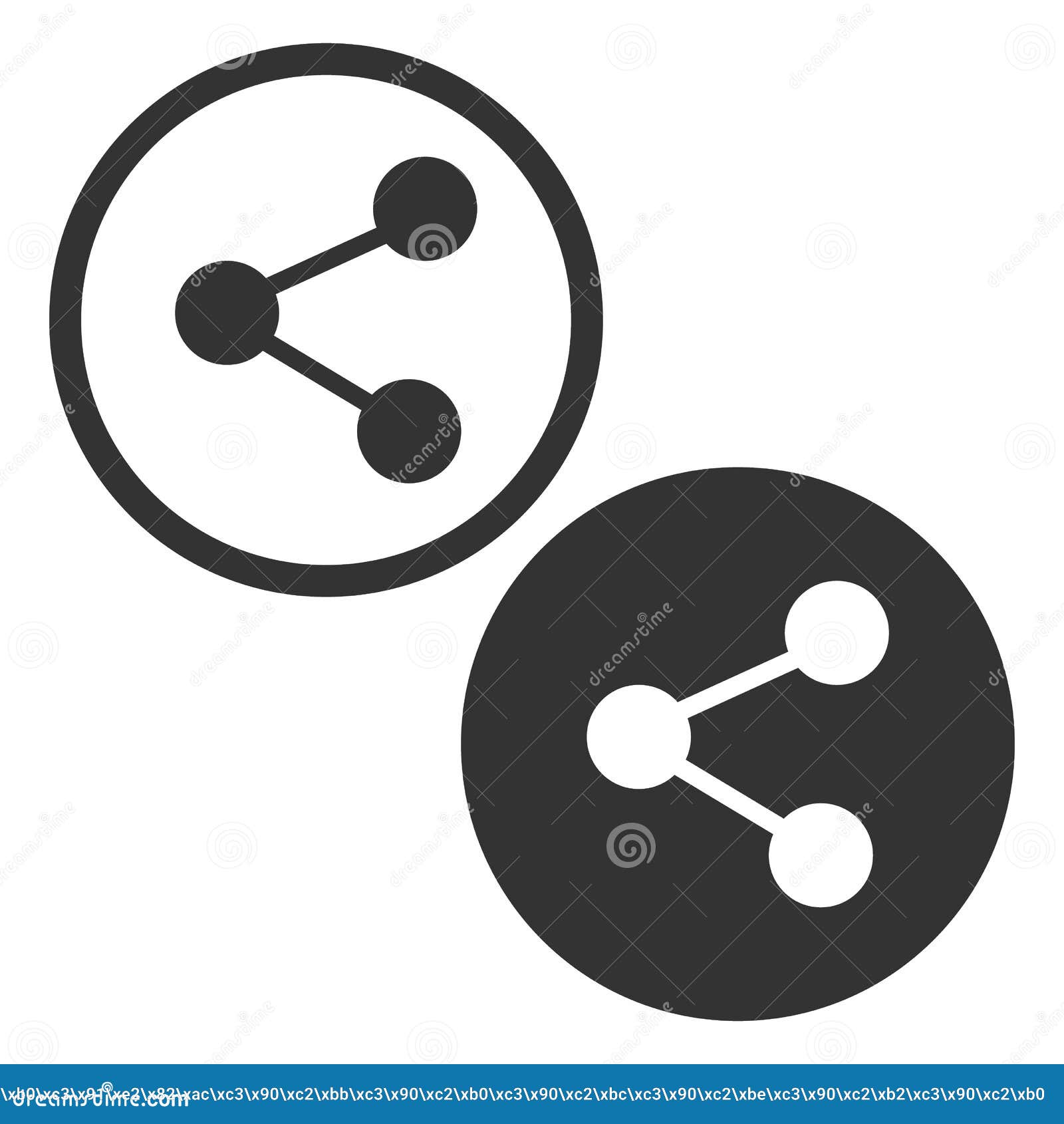 Connection and Share Icon Vector Isolated on White Background Stock ...