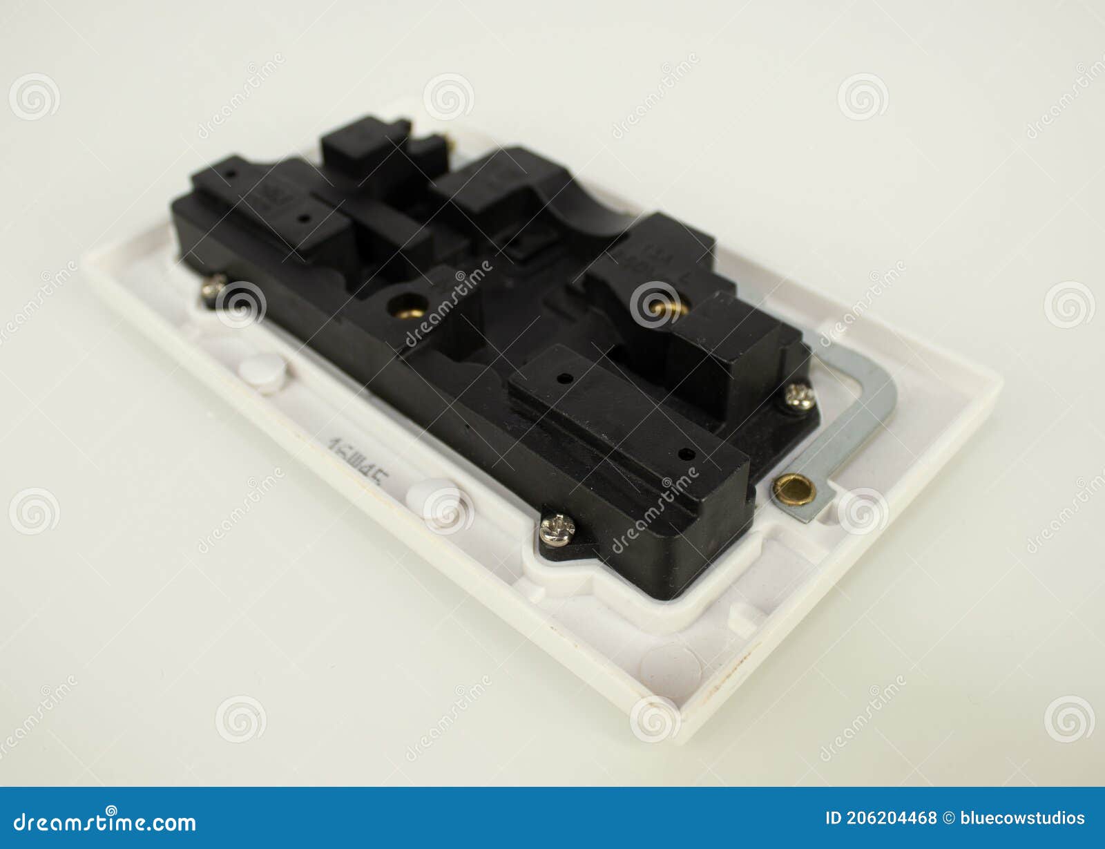 The Connection Side of Double Plug Socket Fixture Stock Photo - Image ...
