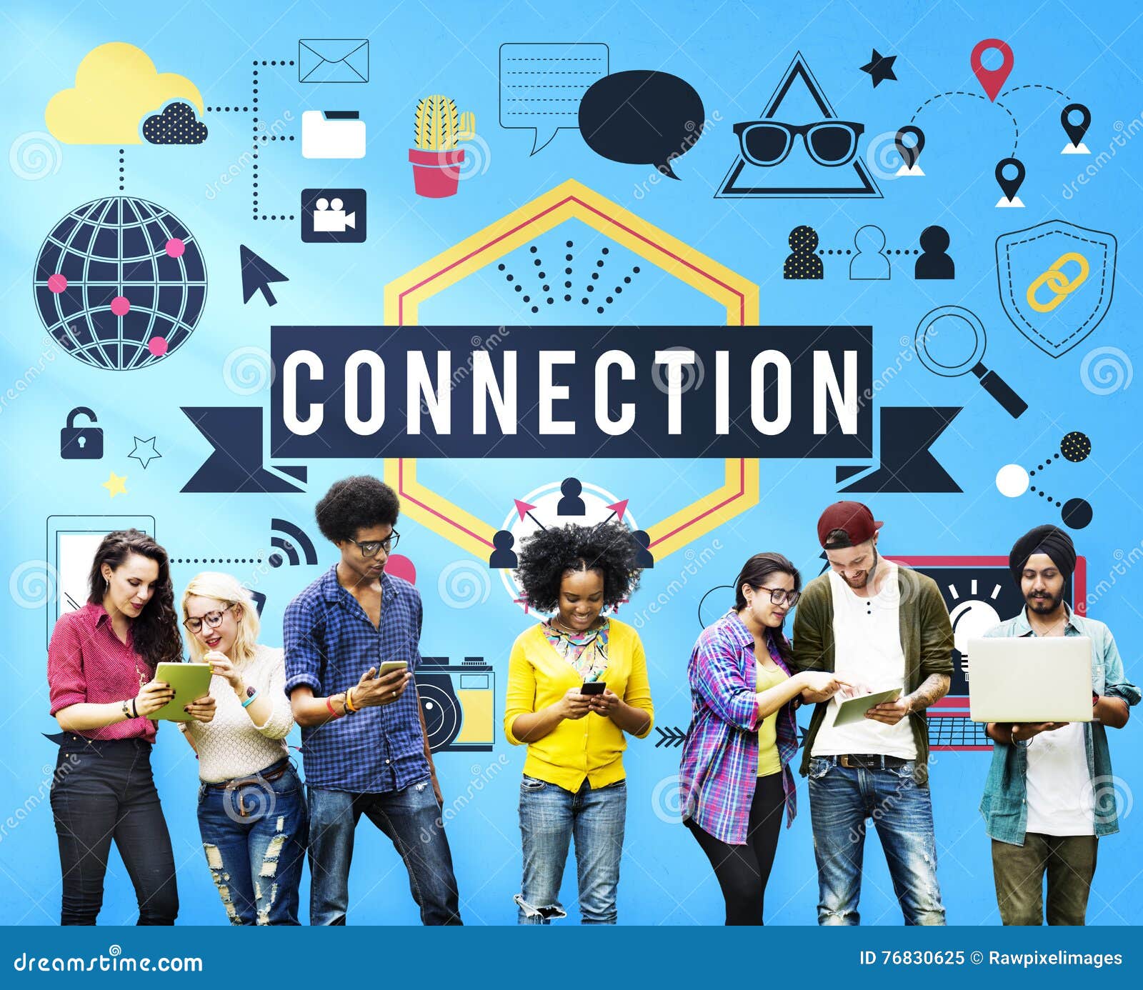 Connection Social Media Networking Communication Togetherness Co Stock ...