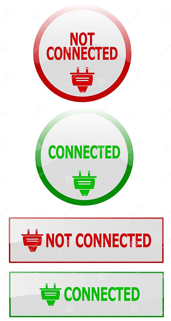 Connection Status Internet Buttons Stock Vector - Illustration of ...