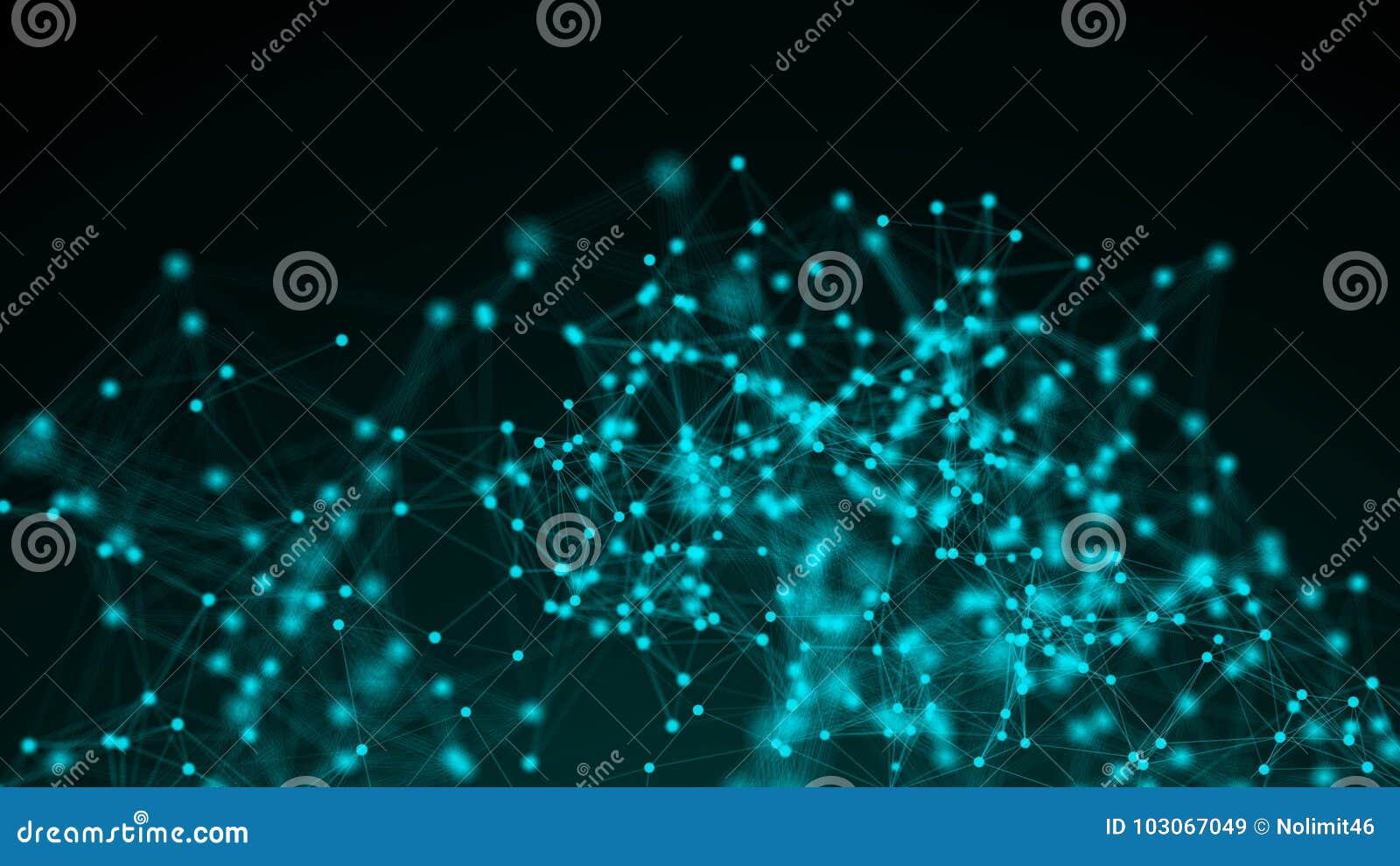 Connection Structure 3d Animation Abstract Background With Dots And Lines Stock Video Video