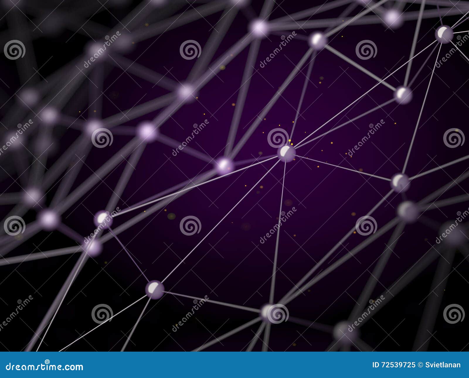 Connection Structure Wireframe Network Nanotechnology. Stock ...