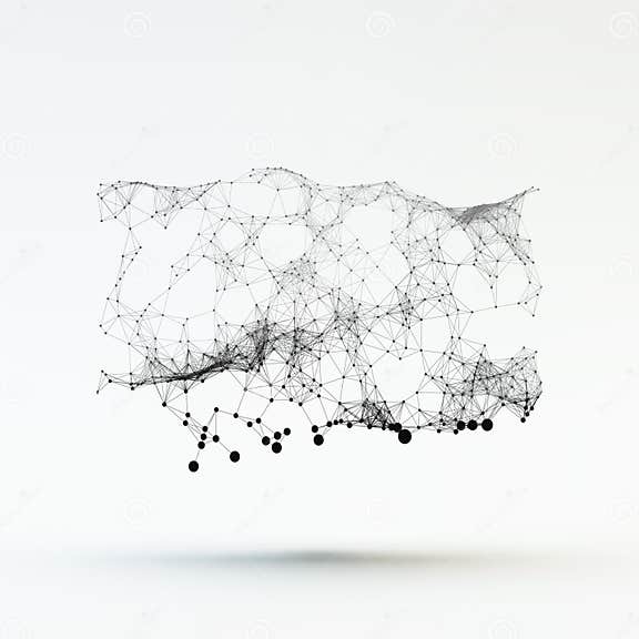 Connection Structure. Wireframe Vector Illustration Stock Vector ...