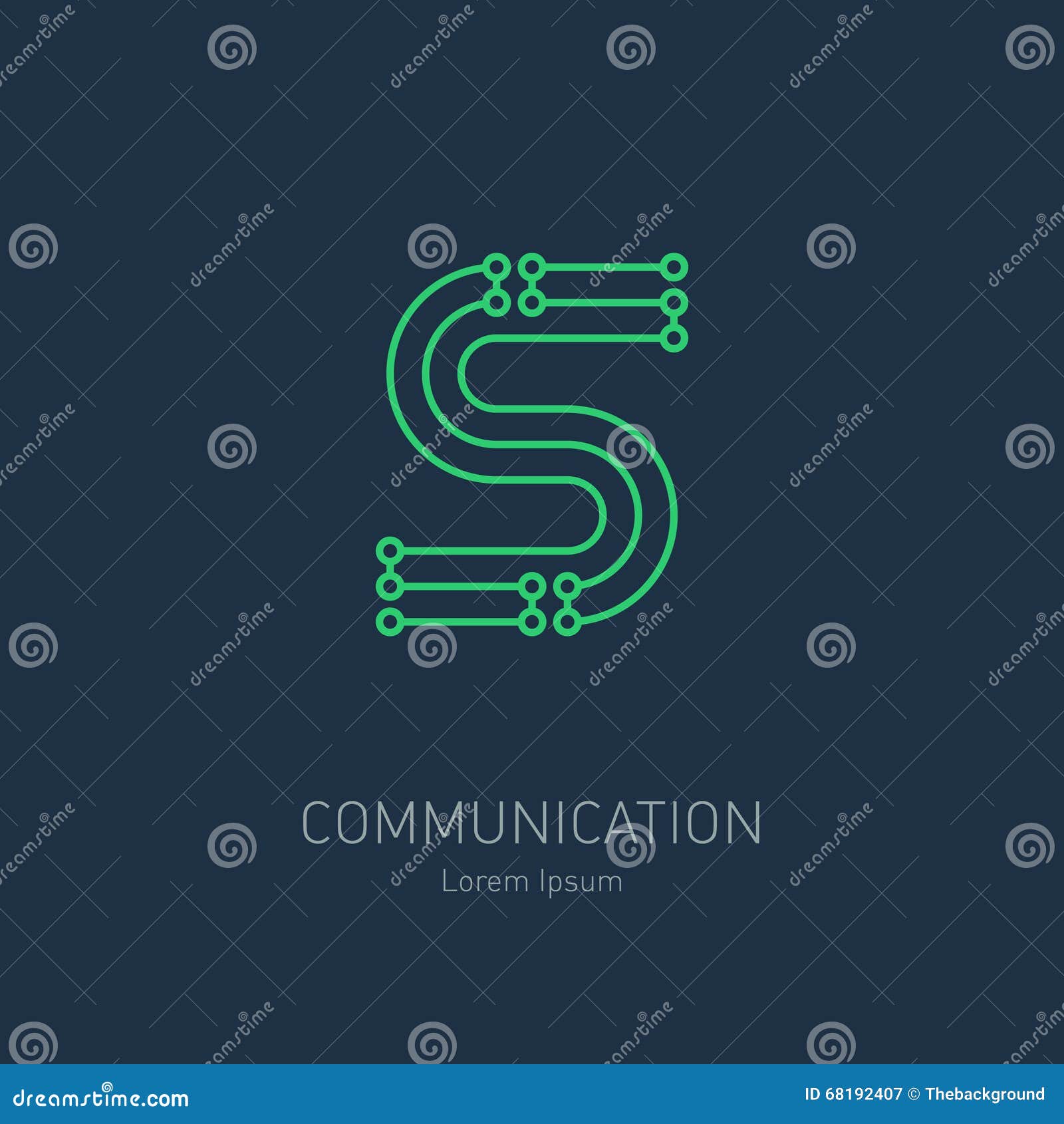 Connection And Letter O Vector Logo Design, Tech, Molecule, Hub, Blue ...